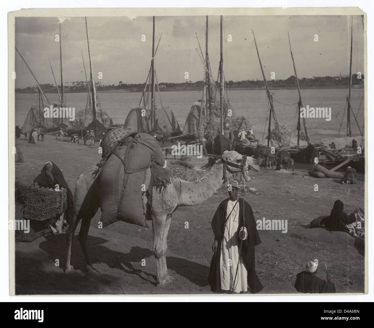 This 1860 photograph depicts ancient transportation methods along the ...