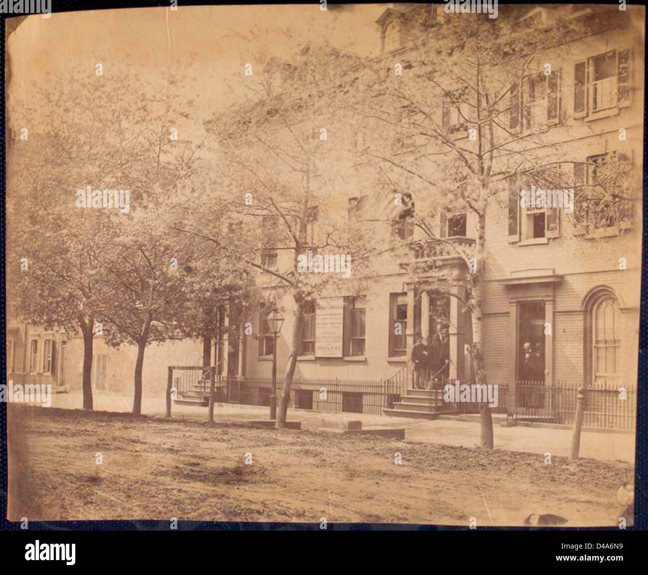 A 1865 photograph of the Head Quarters on F Street NW, Washington, D.C ...