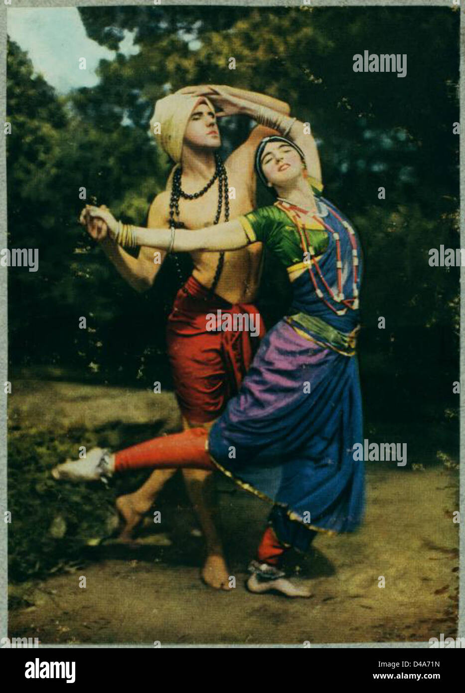 A 1915 photograph of dancers Ruth St. Denis and Ted Shawn in an outdoor ...