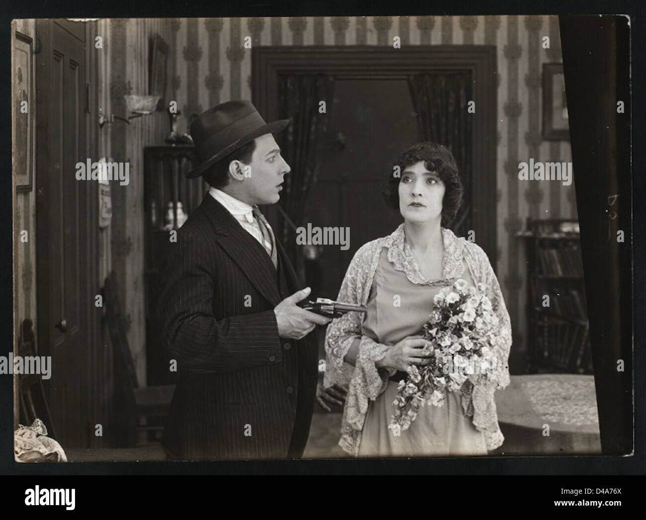 This image is from the 1915 silent film 'Eyes of the Soul', an early ...