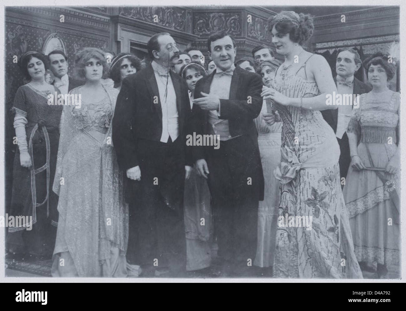 A 1914 still from the silent film 'The Perils of Pauline', showcasing ...