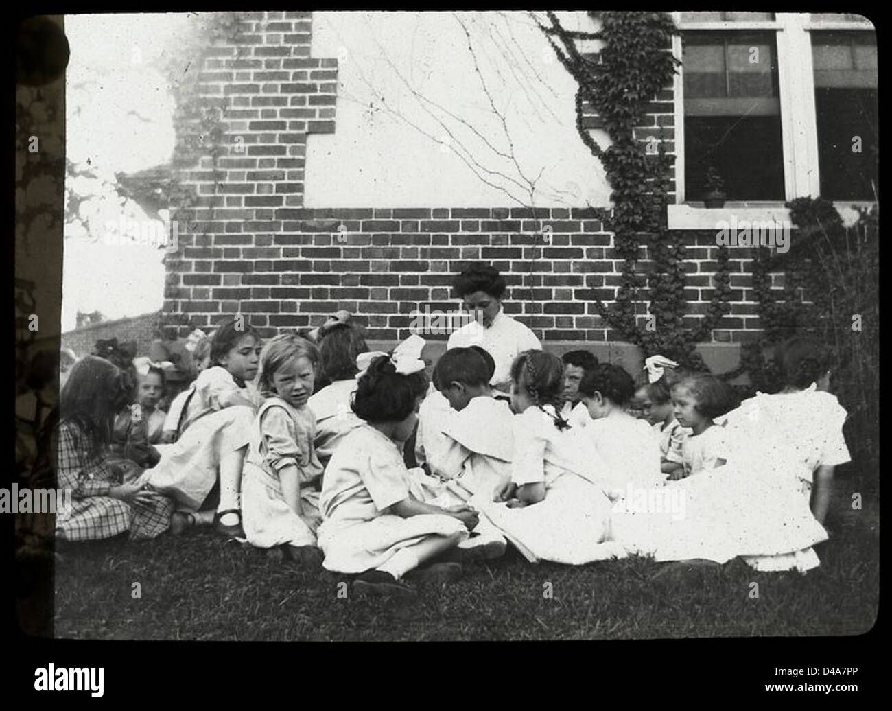 A 1912 photograph from the High Bridge library showing Miss Luella F ...