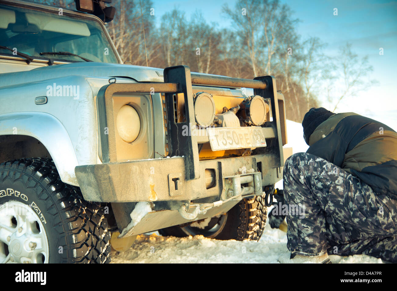 Land Rover Defender 110 suv front Stock Photo - Alamy