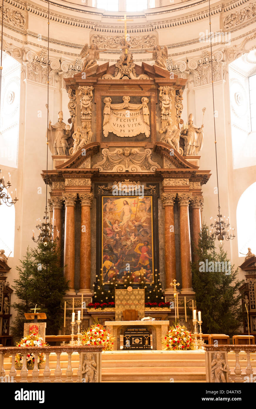 The Interior of Salzburg Cathedral - 17th century baroque cathedral ...