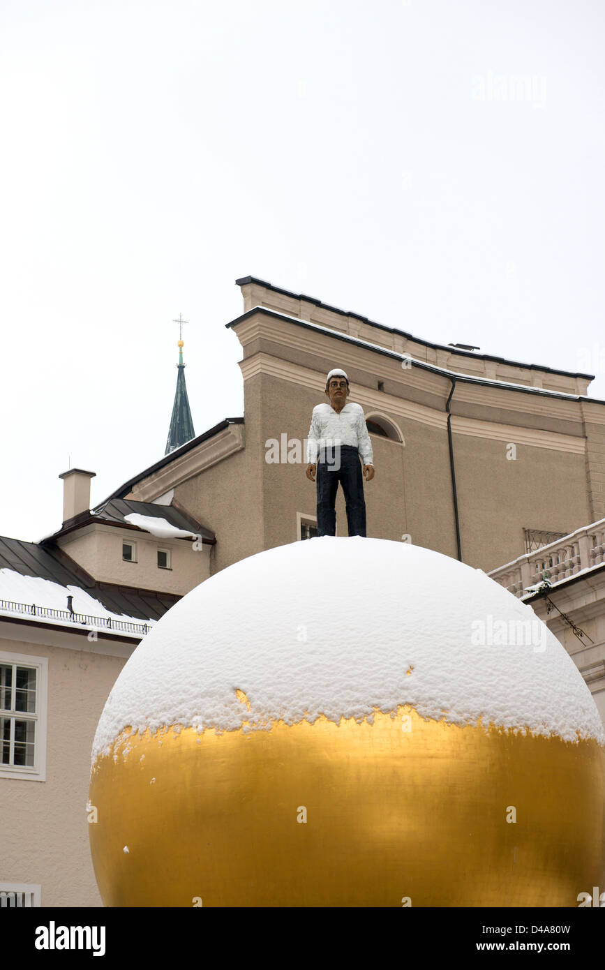 Golden sphere located at Salzburg, Austria Stock Photo - Alamy
