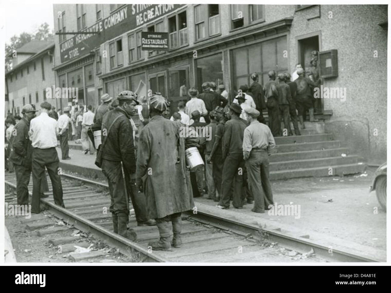 This image shows a coal mining town in Omar, West Virginia, during ...