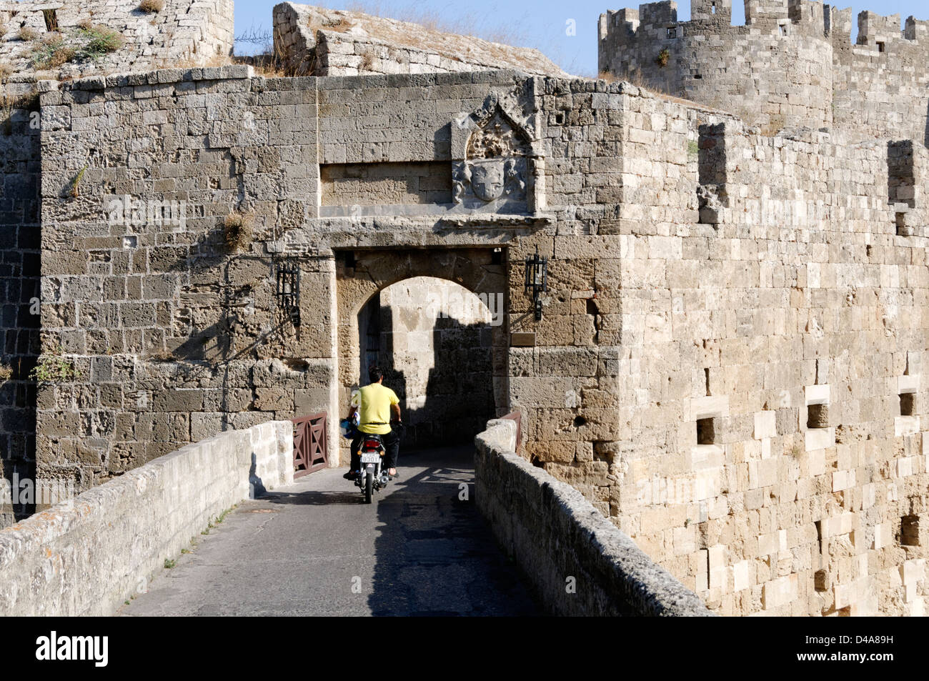 Rhodes Greece. Gate of Saint Athanasios built between 1441 and 1442 and ...