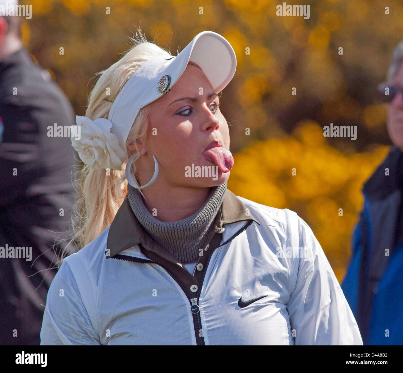 Carly Booth has fun with fans,Aberdeen Asset Management Ladies Scottish ...