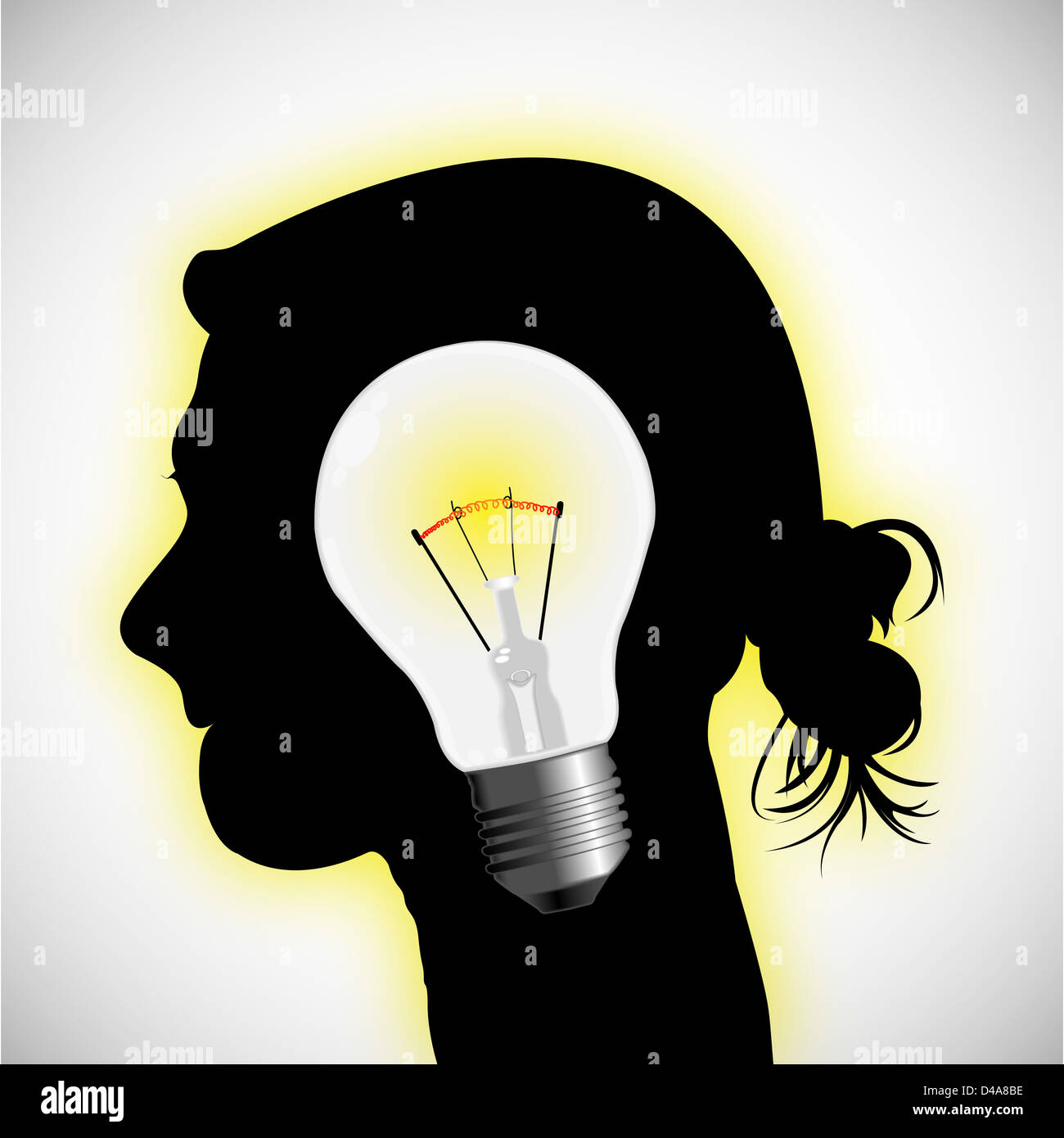 human idea concept, abstract vector art illustration Stock Photo - Alamy