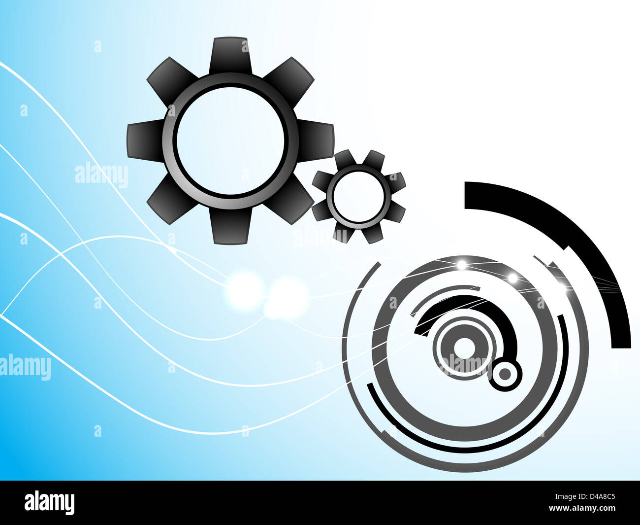 technology gears background, abstract vector art illustration; image ...