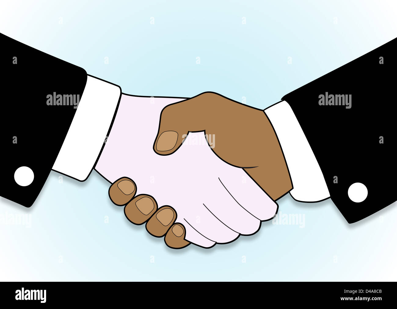 hand shake, abstract vector art illustration Stock Photo - Alamy