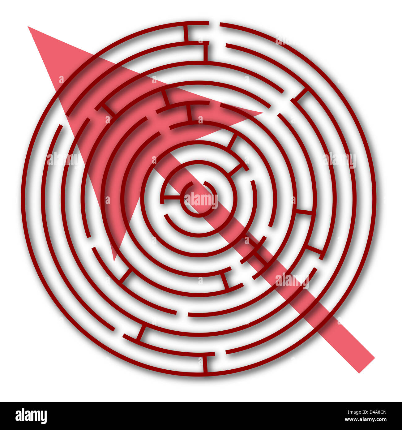 maze with direction against white background, abstract vector art ...