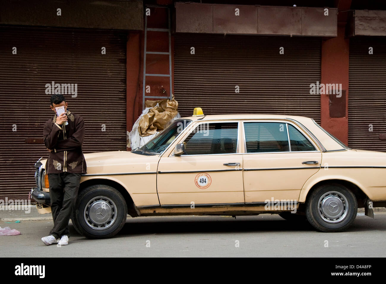 Morocco, Marrakech, taxi driver Stock Photo - Alamy