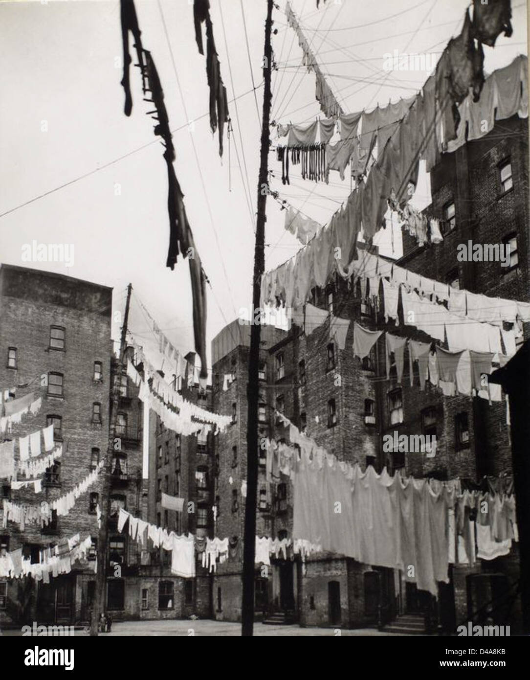 A 1936 photograph of the first model tenement house in New York on 72nd ...