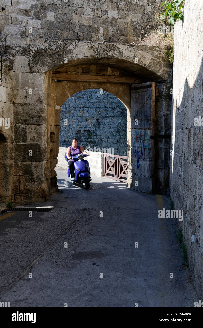 Rhodes Greece. Gate of Saint Athanasios built between 1441 and 1442 and ...