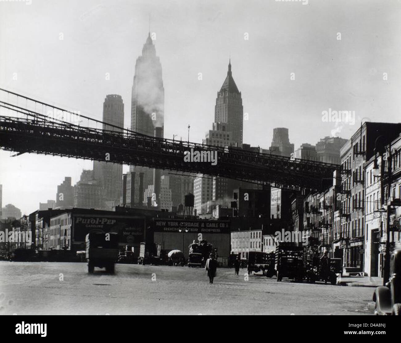 This 1935 photograph by Berenice Abbott shows the waterfront at South ...