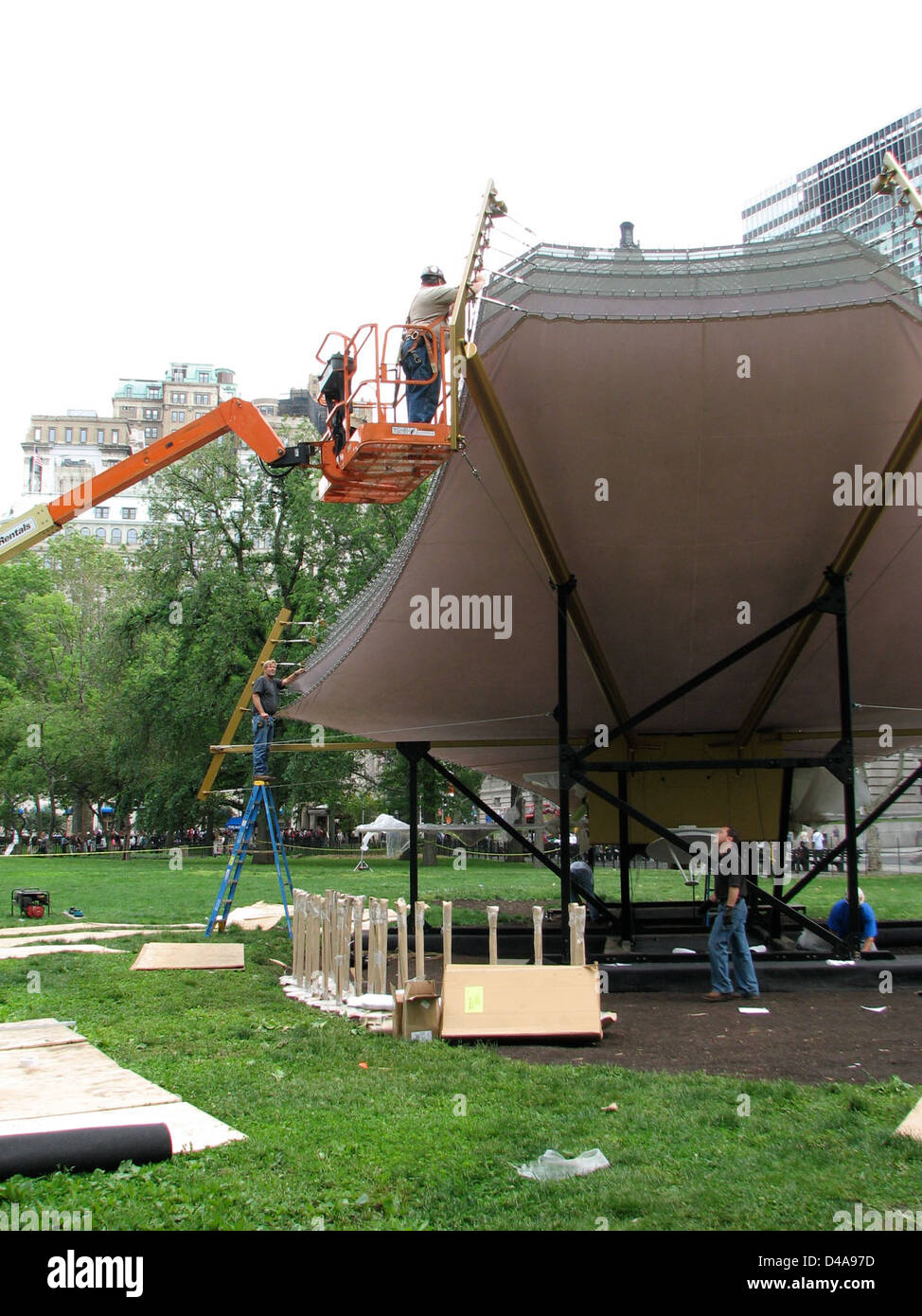 The full-scale model of the James Webb Space Telescope is displayed ...
