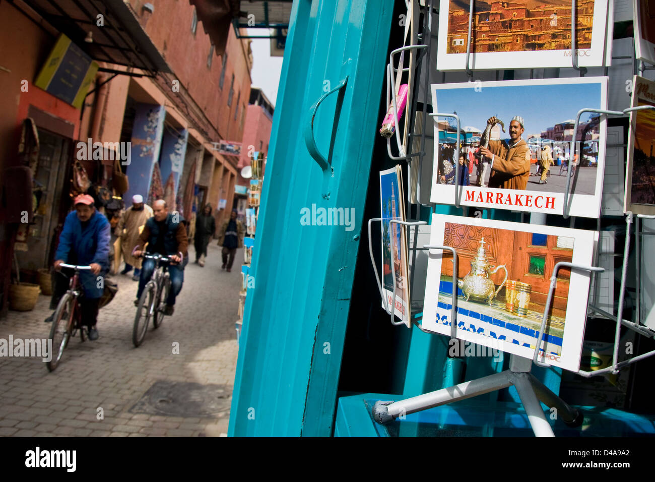 Morocco, Marrakech, postcards Stock Photo - Alamy