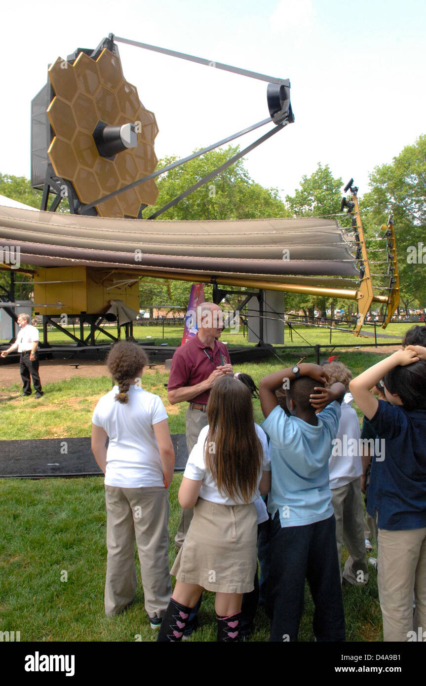A full-scale model of the James Webb Space Telescope (JWST) was ...