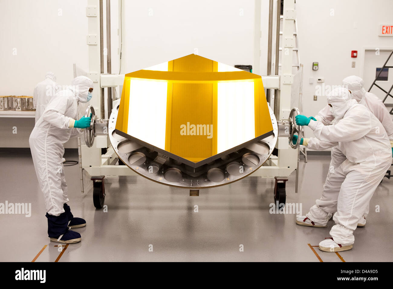 The James Webb Space Telescope primary mirror segment is gold-coated ...
