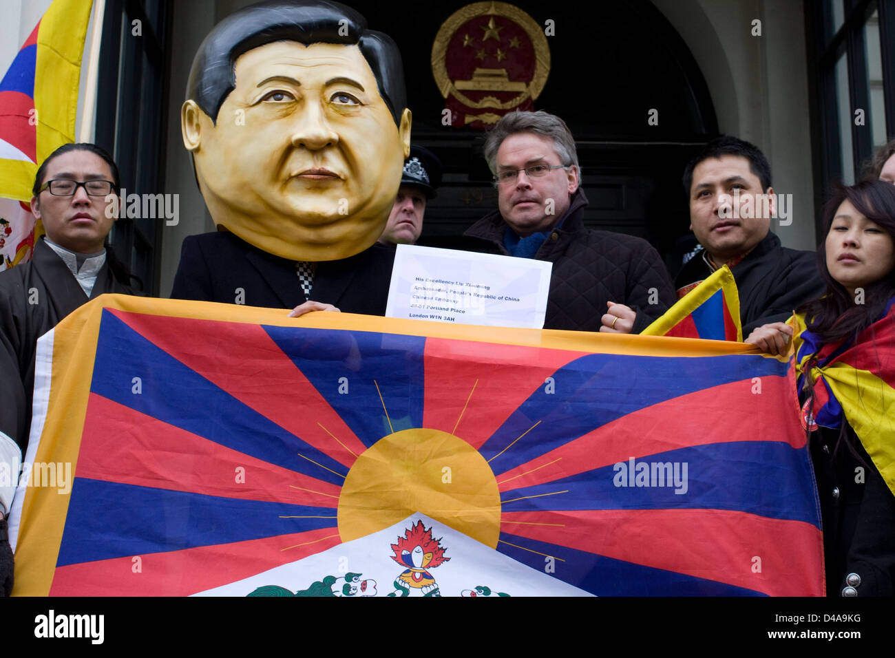 Free Tibet protest in London Stock Photo - Alamy