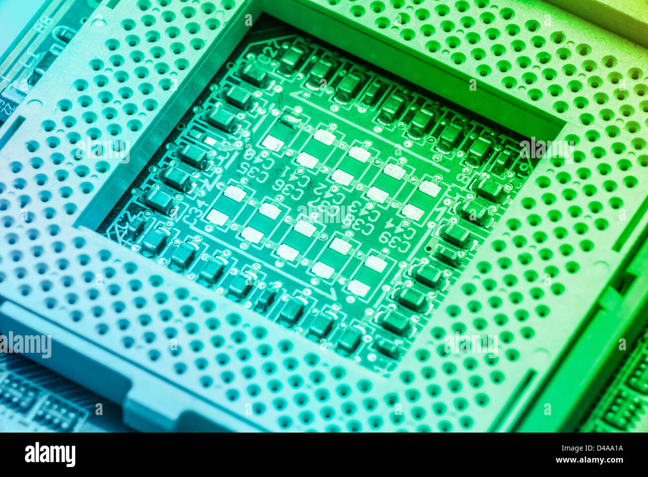 CPU socket on a computer motherboard Stock Photo - Alamy