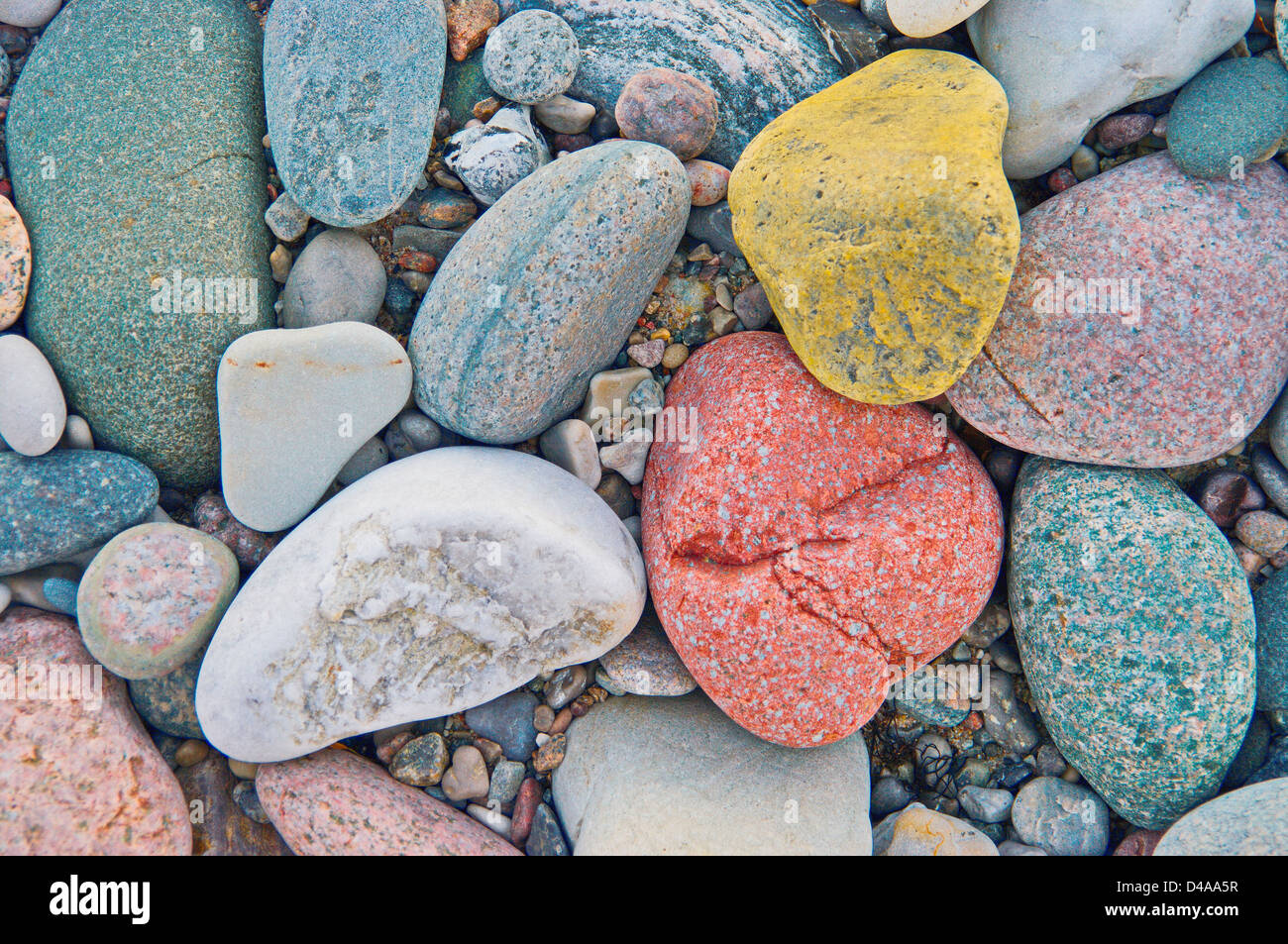 Beach Stones in different colors Stock Photo - Alamy