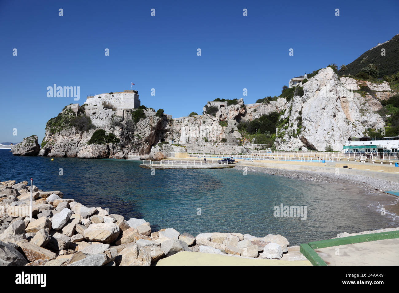Camp Bay and Keys Promenade in Gibraltar Stock Photo - Alamy