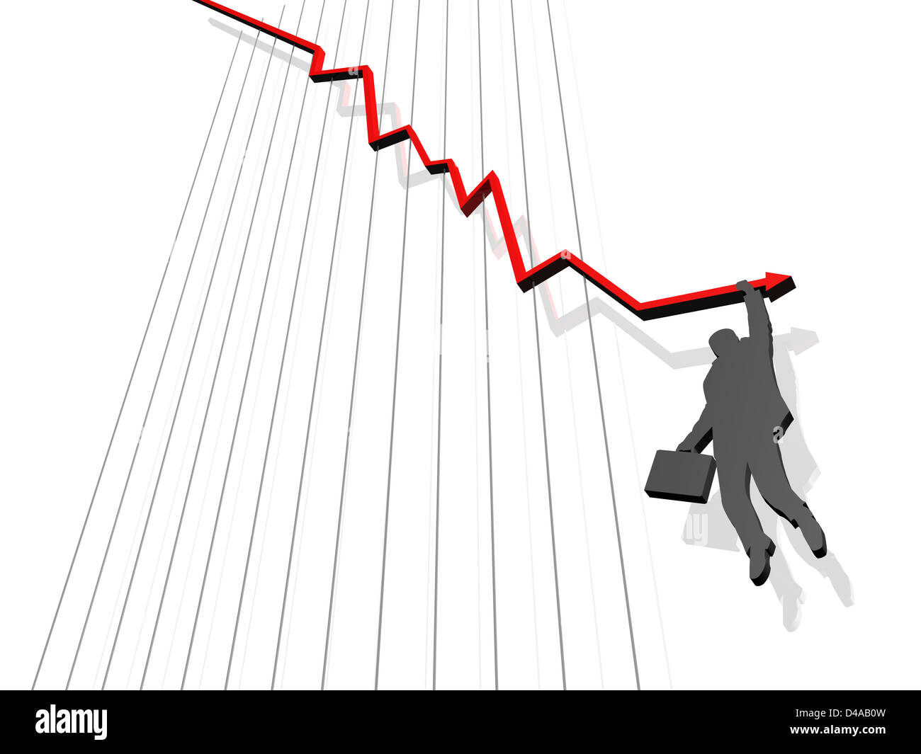 Falling man silhouette Cut Out Stock Images & Pictures - Alamy