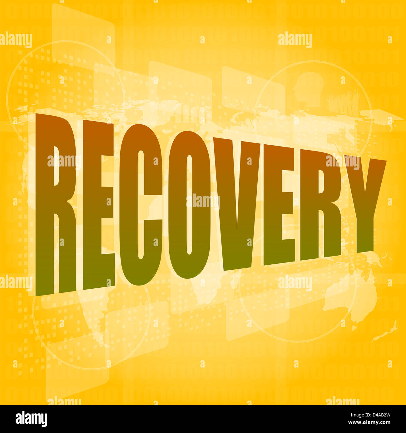 Information concept: word recovery on digital background Stock Photo ...