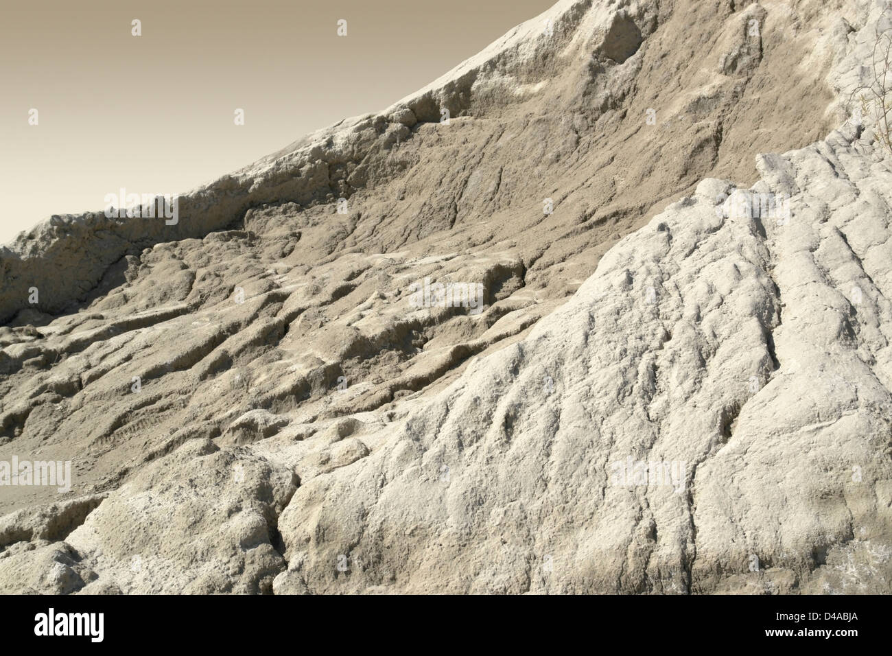 symbolic picture showing erosion details of a clay mound Stock Photo ...