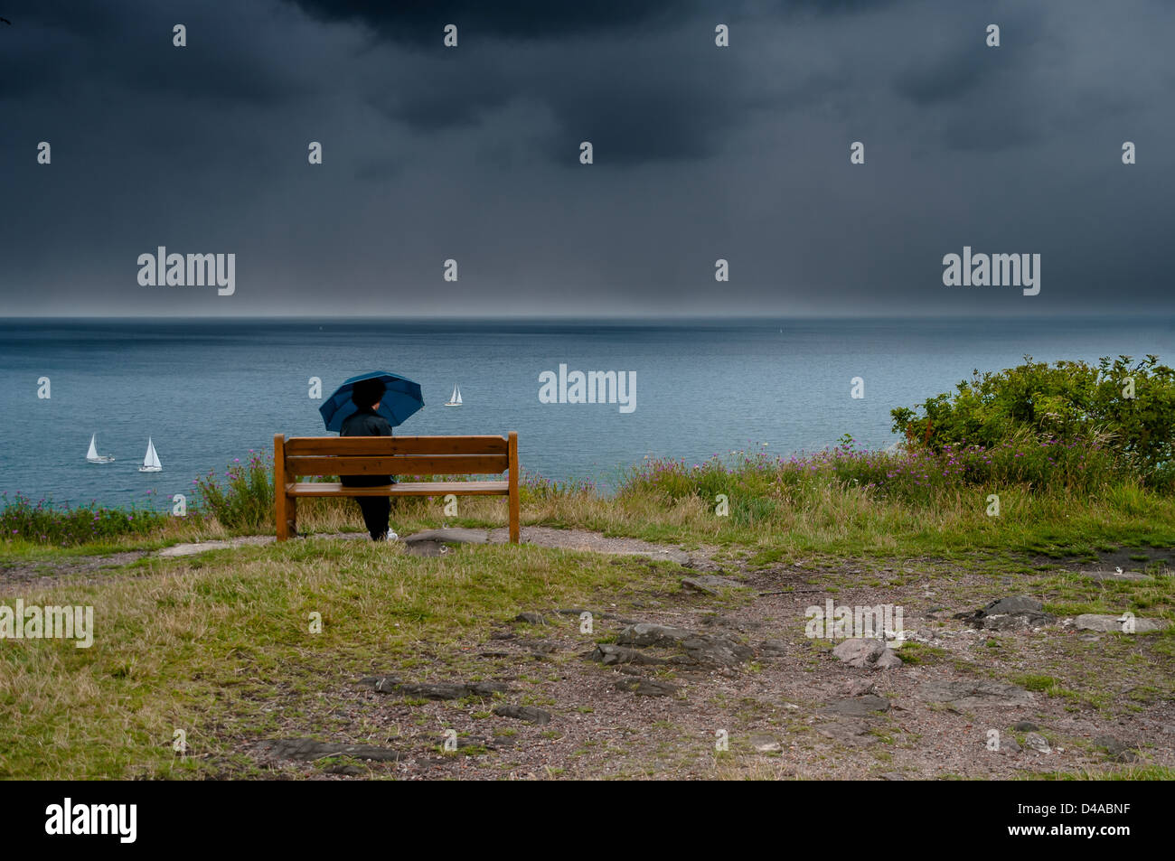 Waiting in the rain Stock Photo - Alamy