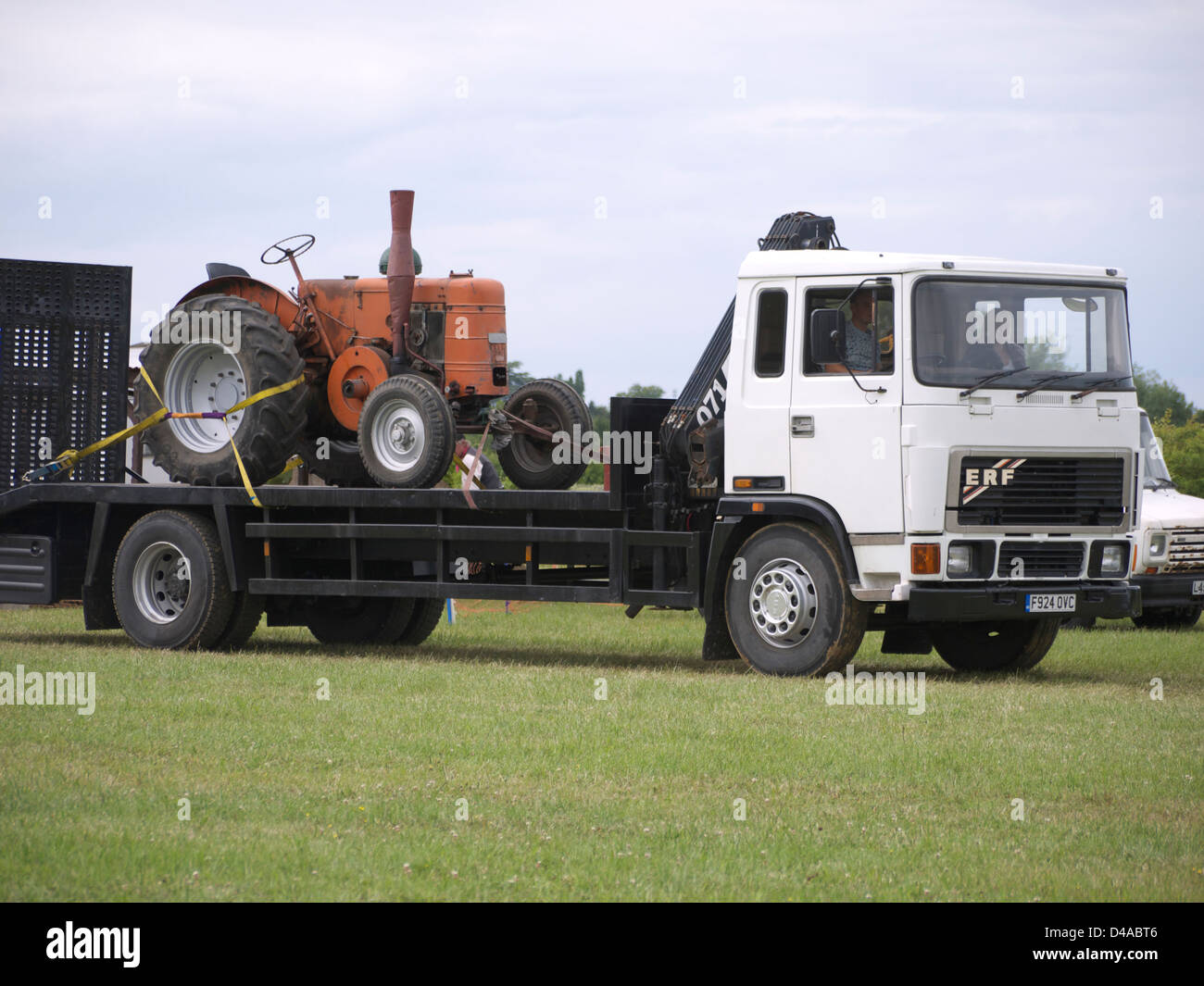 Vintage Field Marshall tractor on the back of a low-loader at Morton ...