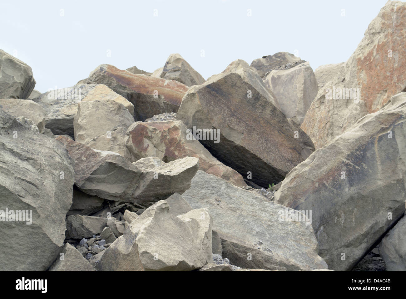 part of a stone pile with big stones Stock Photo - Alamy