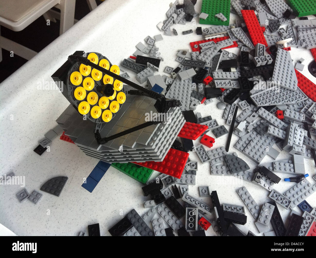 A full-scale model of the James Webb Space Telescope (JWST) is on ...