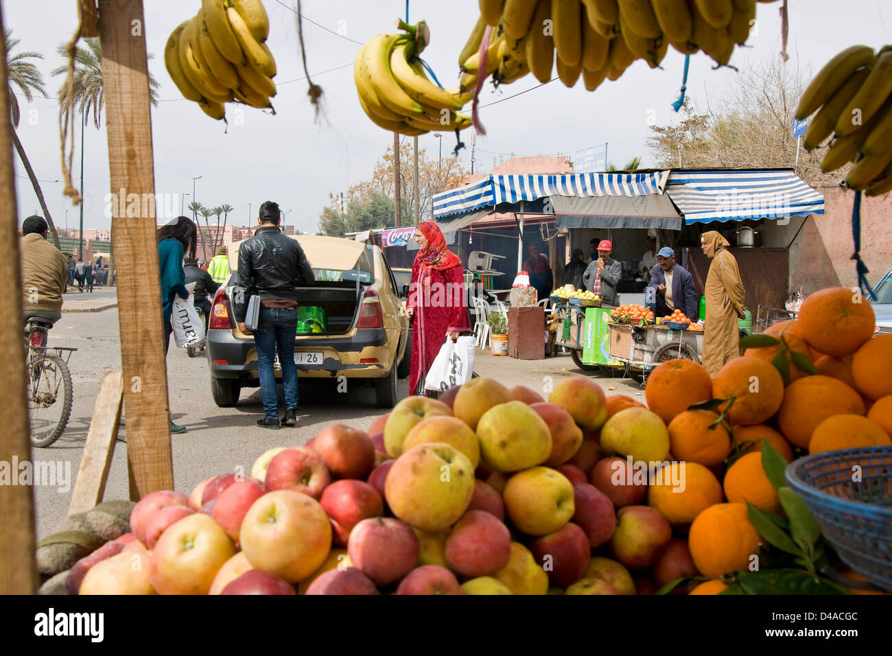 Morocco, Marrakech, fruit market Stock Photo - Alamy