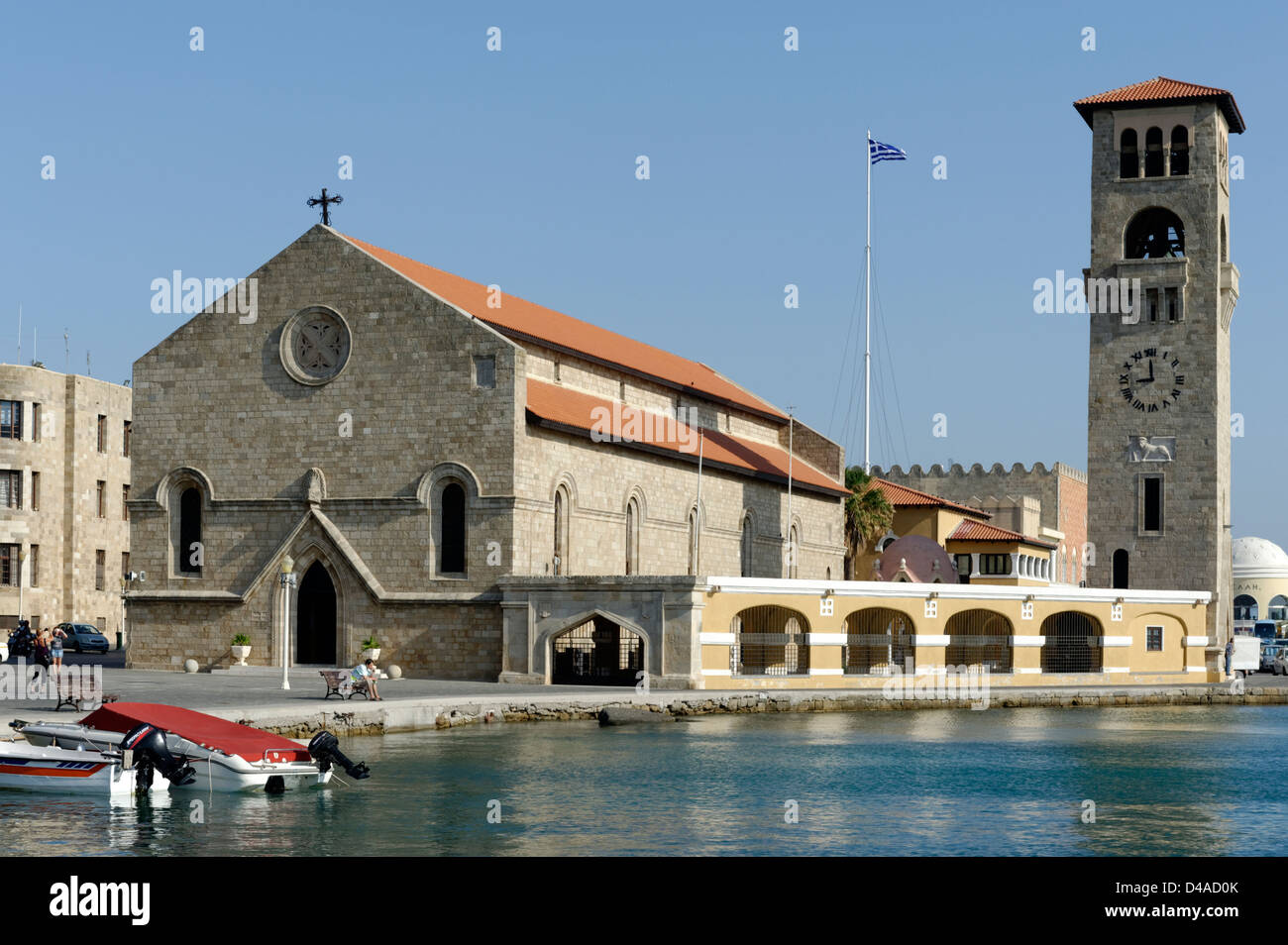 Rhodes. Greece. View of the Church of the Evangelismos (Annunciation ...