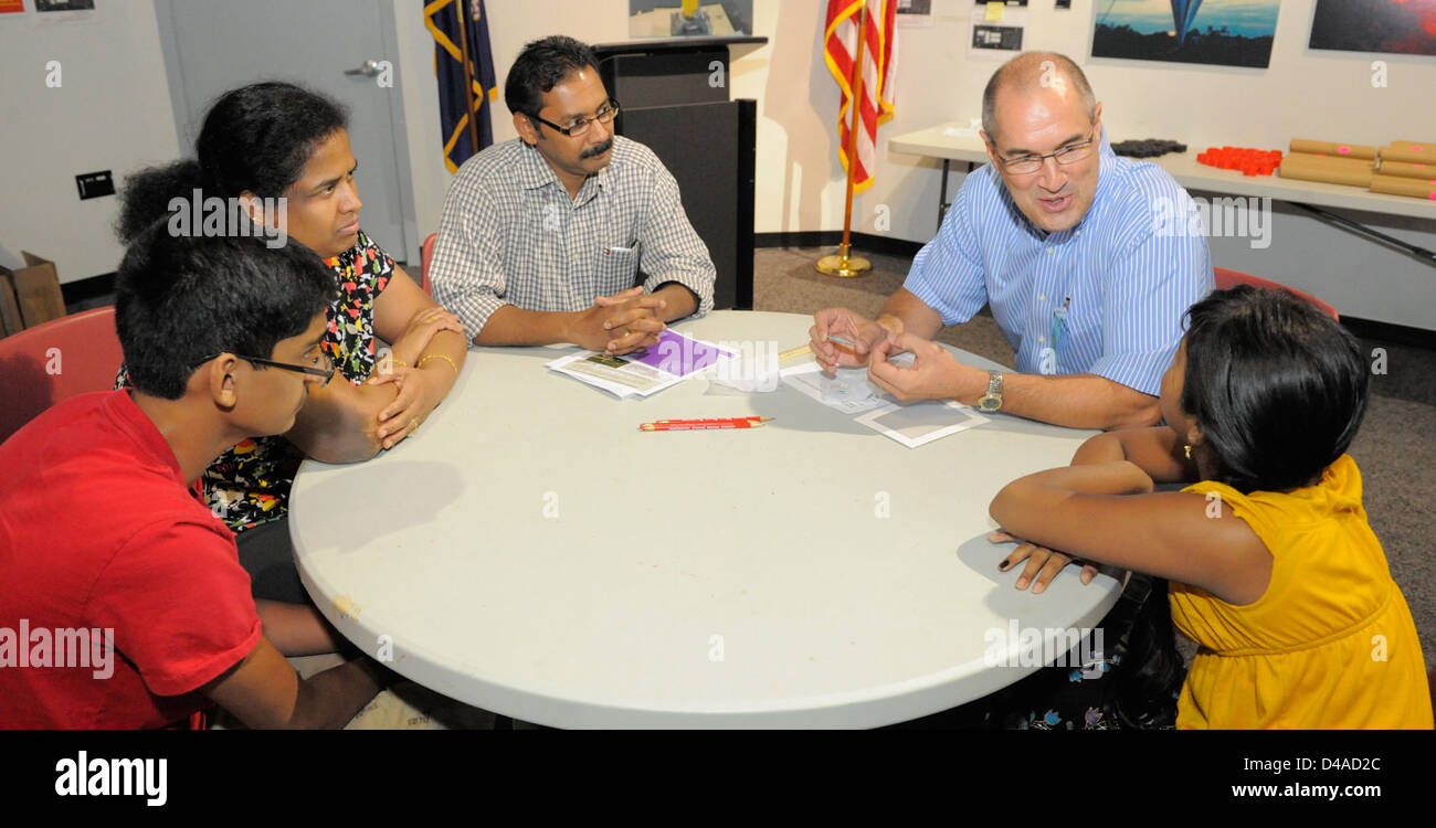 Family Science Night Stock Photo - Alamy