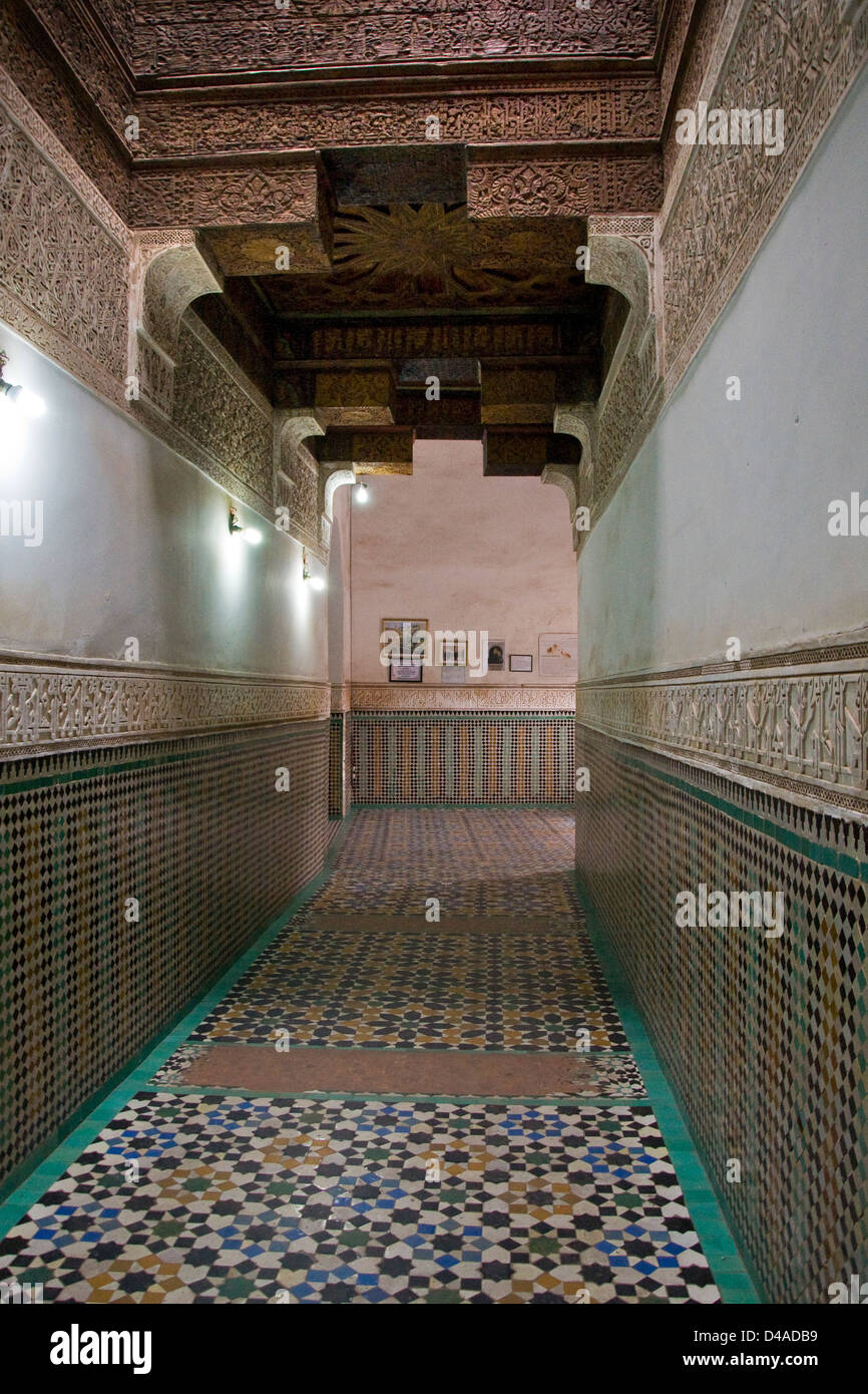 Morocco, Marrakech, Medressa Ben Yussuf Stock Photo - Alamy