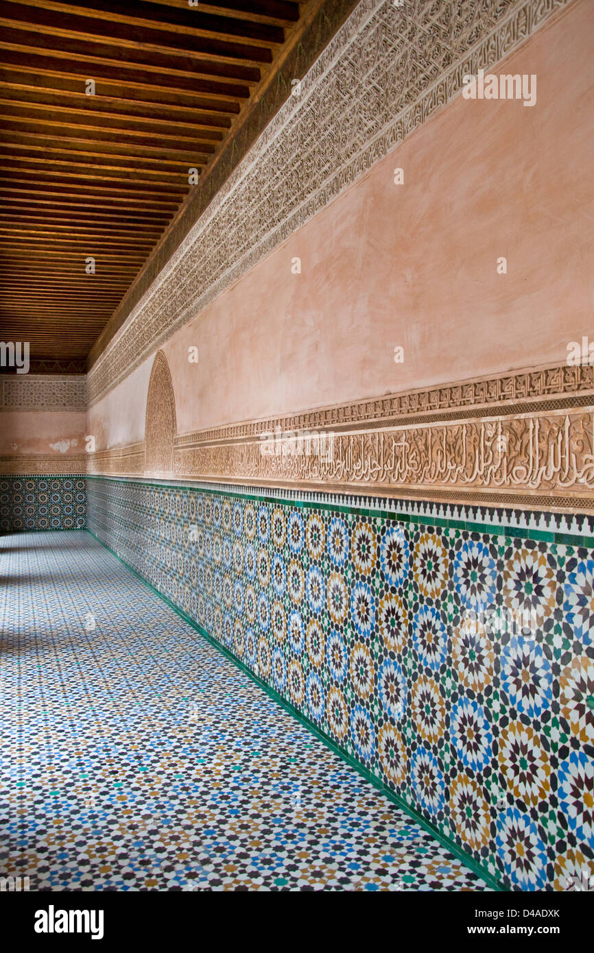 Morocco, Marrakech, Medressa Ben Yussuf Stock Photo - Alamy