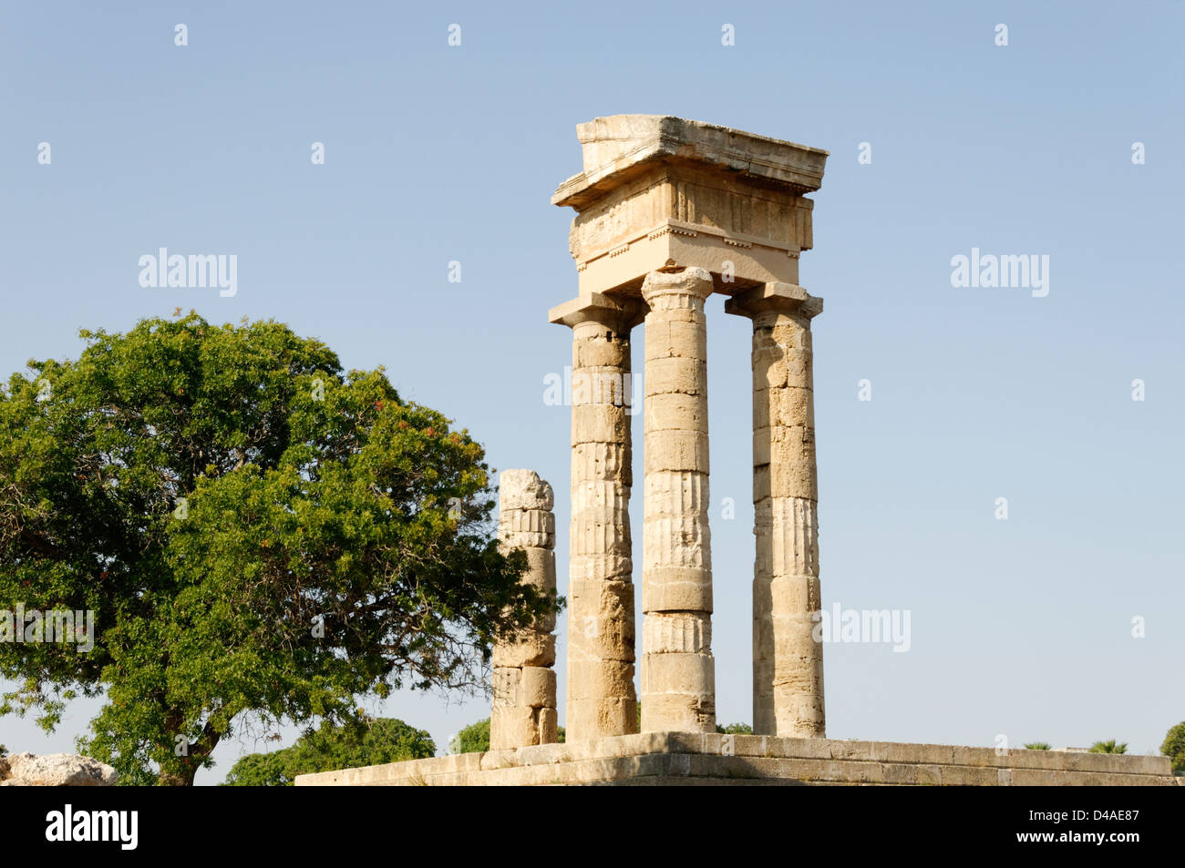 Rhodes. Greece. Remaining columns of the 3rd century BC Temple of ...