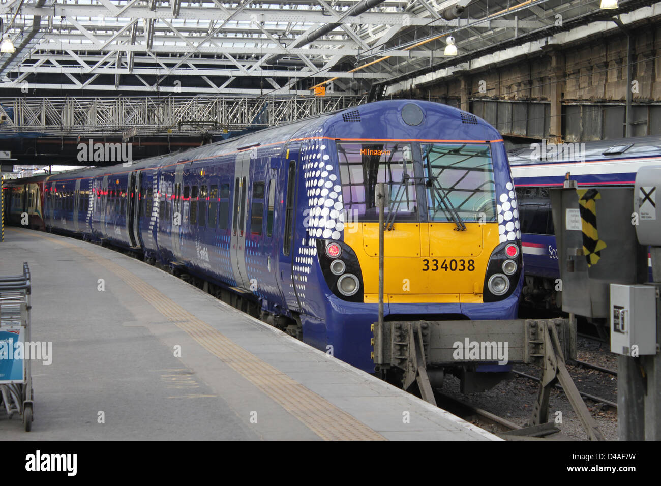 Class 334 Scotrail electric multiple unit (EMU) at a platform in ...