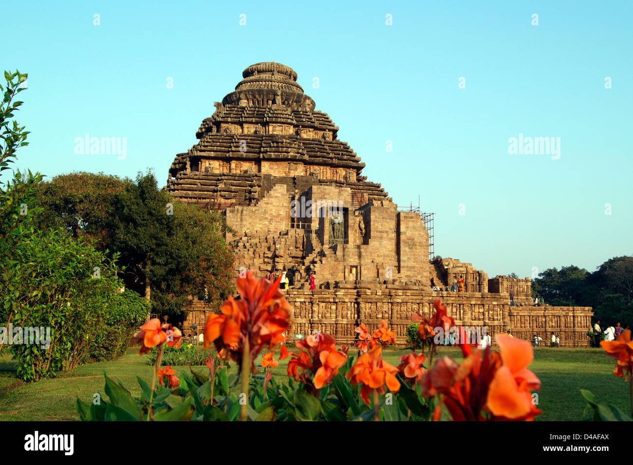 Konark Sun Temple Scenery over the rear View Garden. Konark Sun temple ...