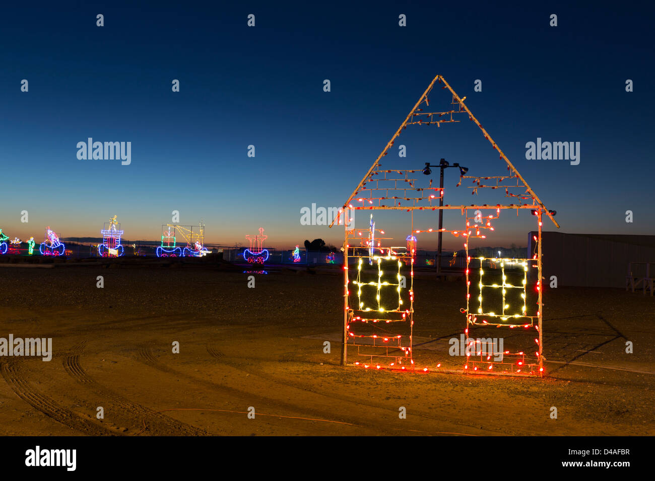 Christmas decoration at Arizona Celebration of Lights show Stock Photo ...