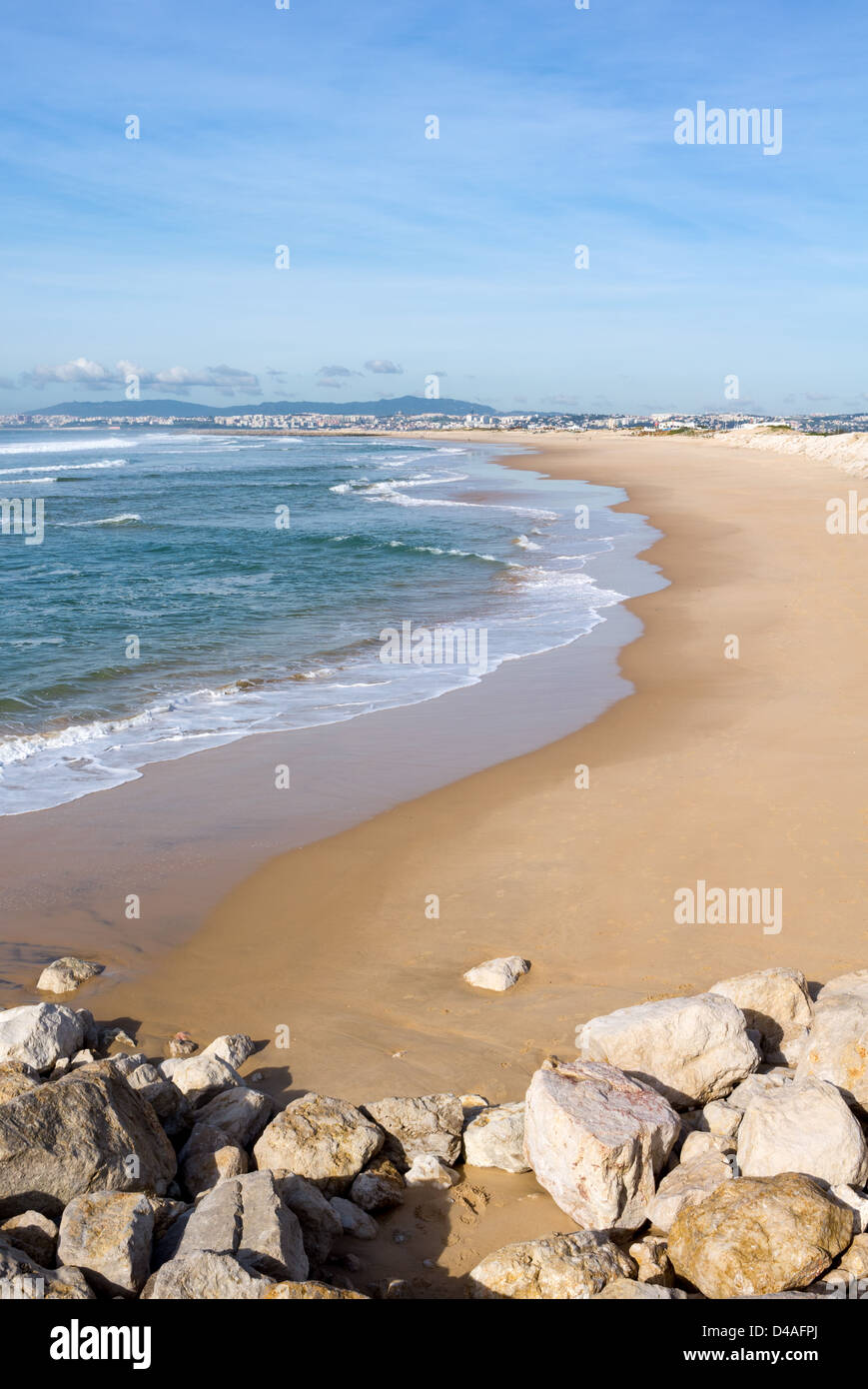 Beach at Costa da Caparica, Portugal Stock Photo - Alamy