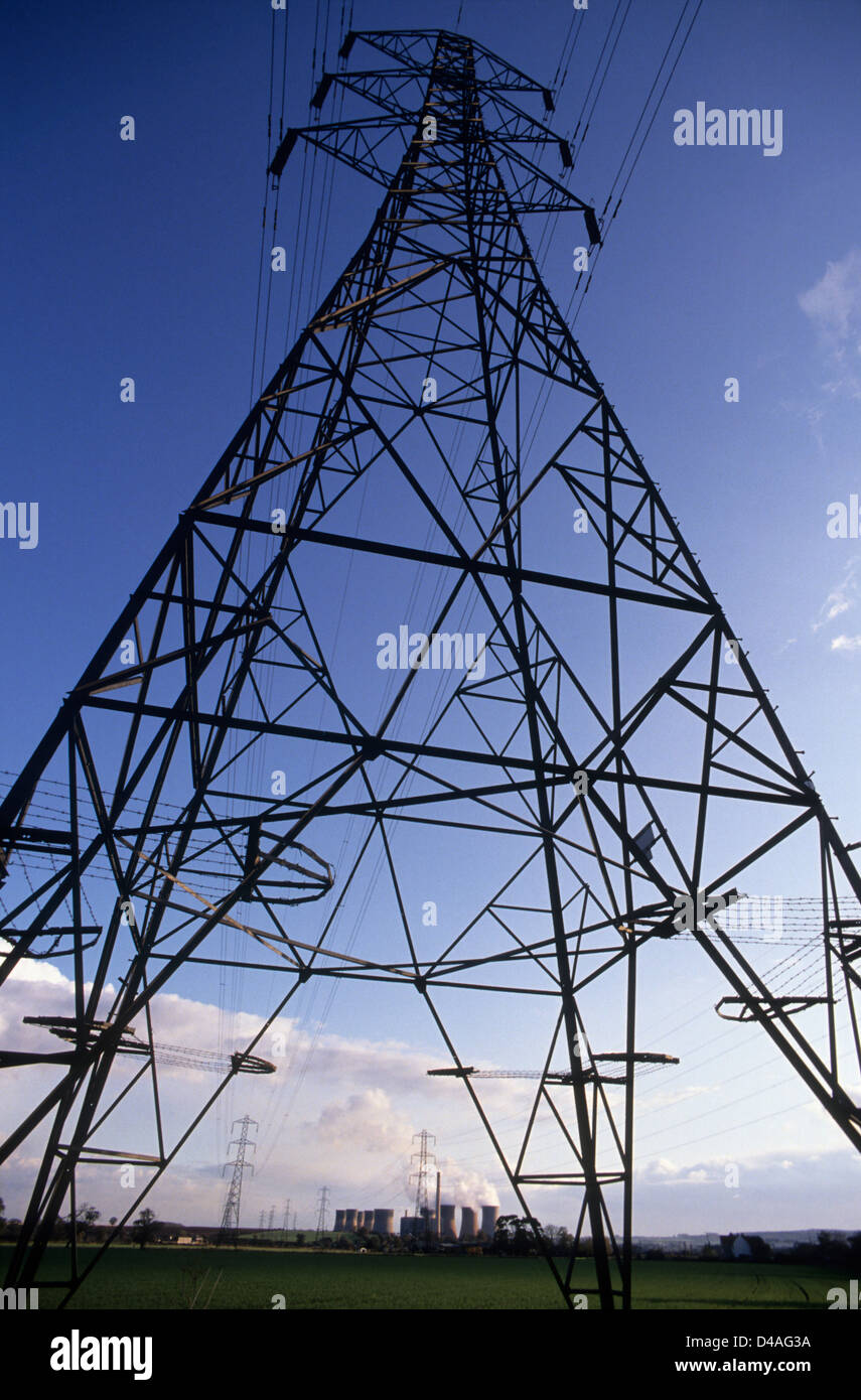 UK, Staffordshire, Rugeley, electricity pylon Stock Photo - Alamy