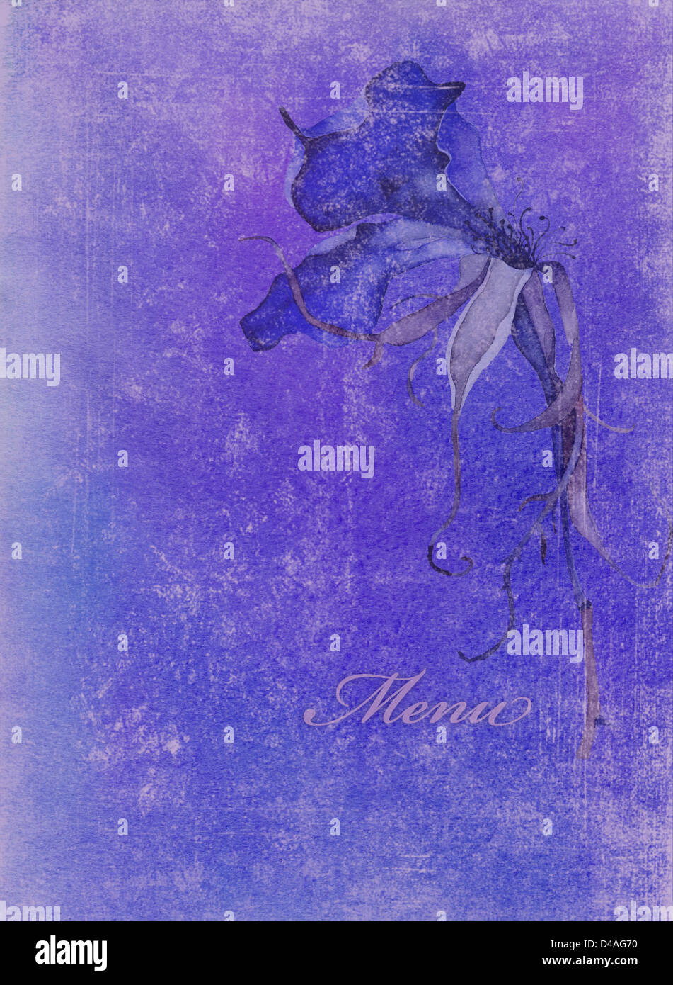 Decorative grunge background menu with flower Stock Photo - Alamy