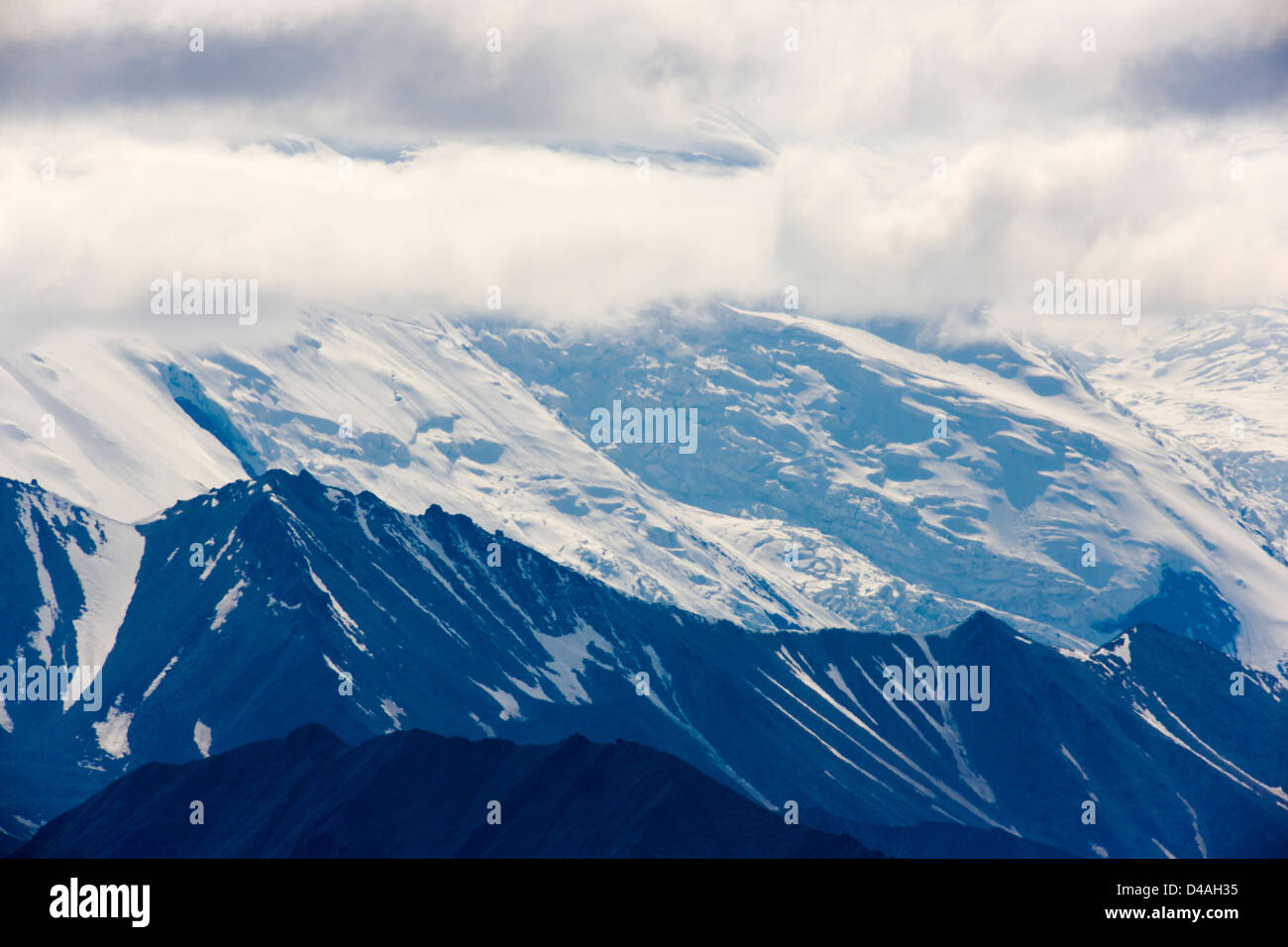 View of the Alaska Range from Highway Pass, Denali National Park ...