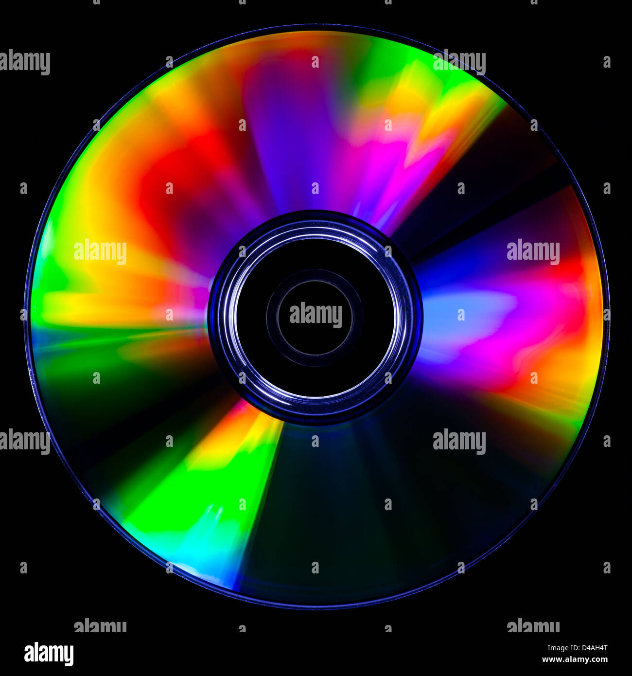 Satured colors for this CD photography on black background Stock Photo ...