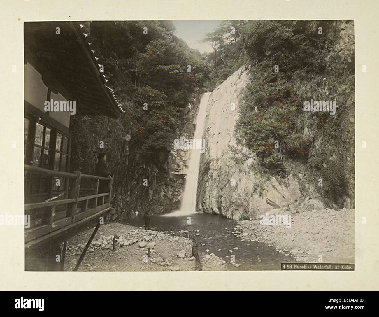 Nunobiki Waterfall in Kobe, Japan, captured in a photograph. The ...